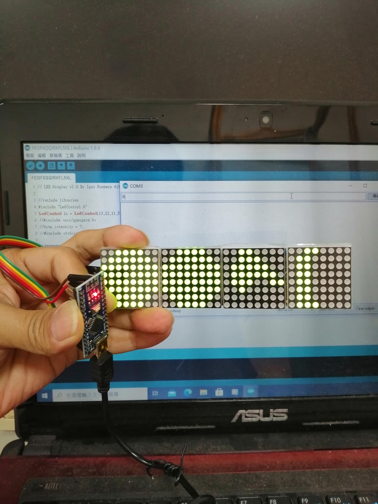 Controlling Led Matrix Array With Arduino Uno Arduino Powered Robot 9404
