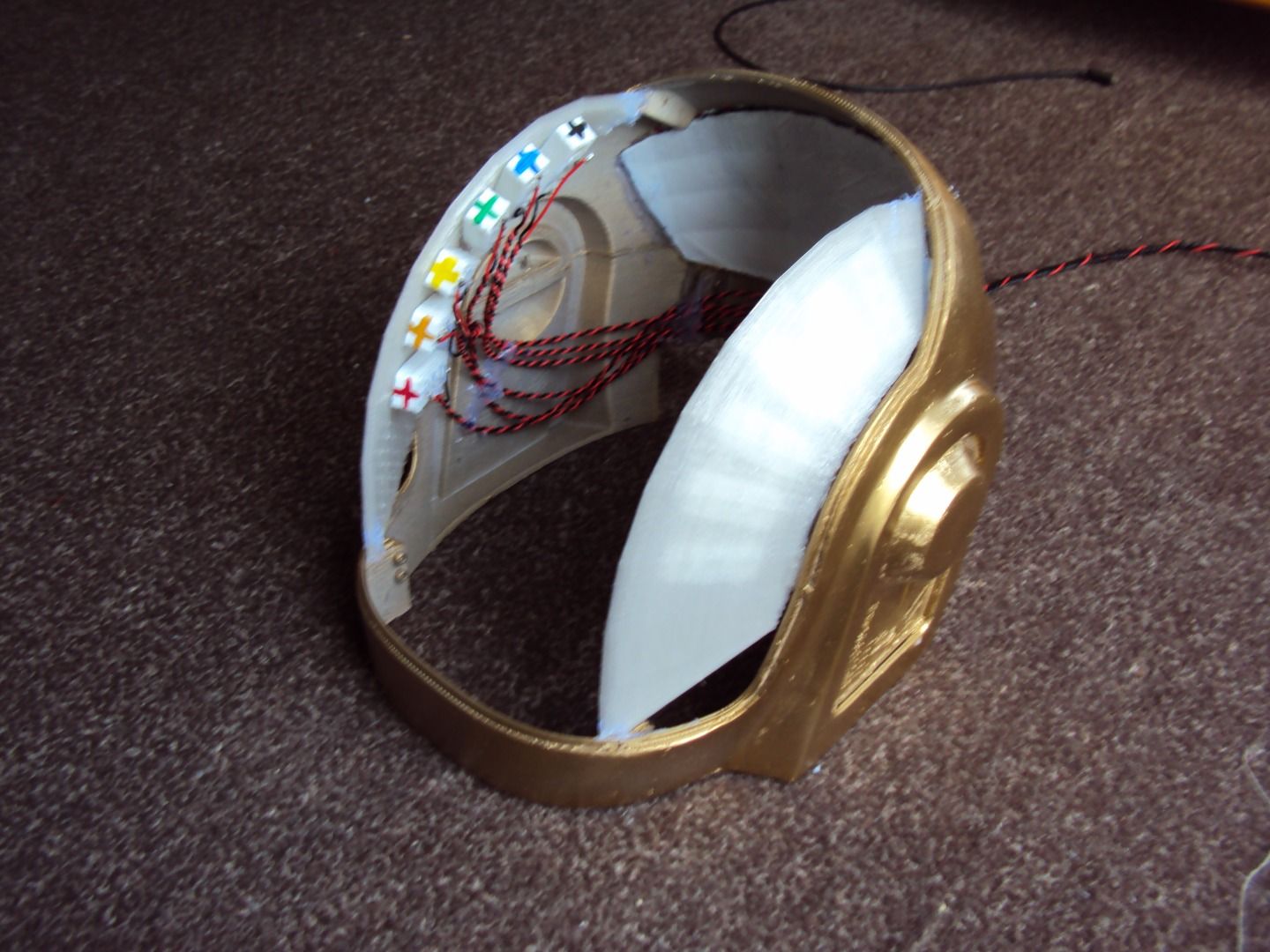 Guy-Manuel Daft Punk Helmet With Programmable LED Lighting : 14 Steps ...