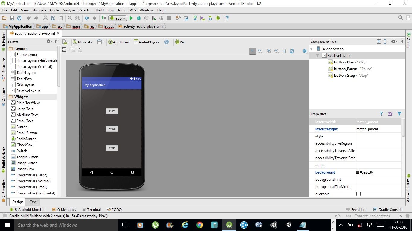 HOW TO MAKE a SIMPLE MUSIC PLAYER APP FOR ANDROID USING ANDROID STUDIO ...