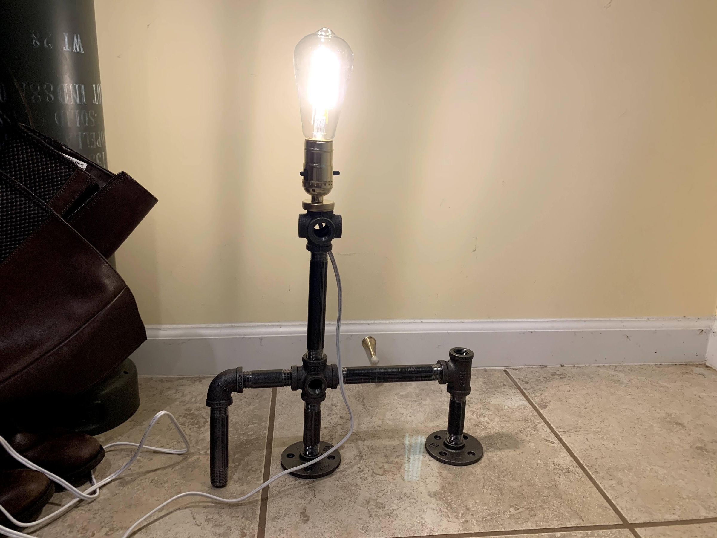 Black Iron Pipe Lighting DIY Pipe Lamp Birdz Of A Feather