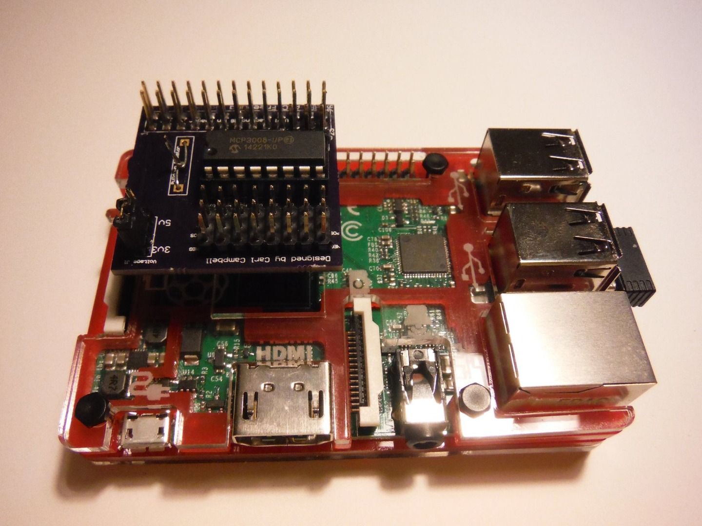 MCP3008 Raspberry Pi Breakout Hat - Instructables
