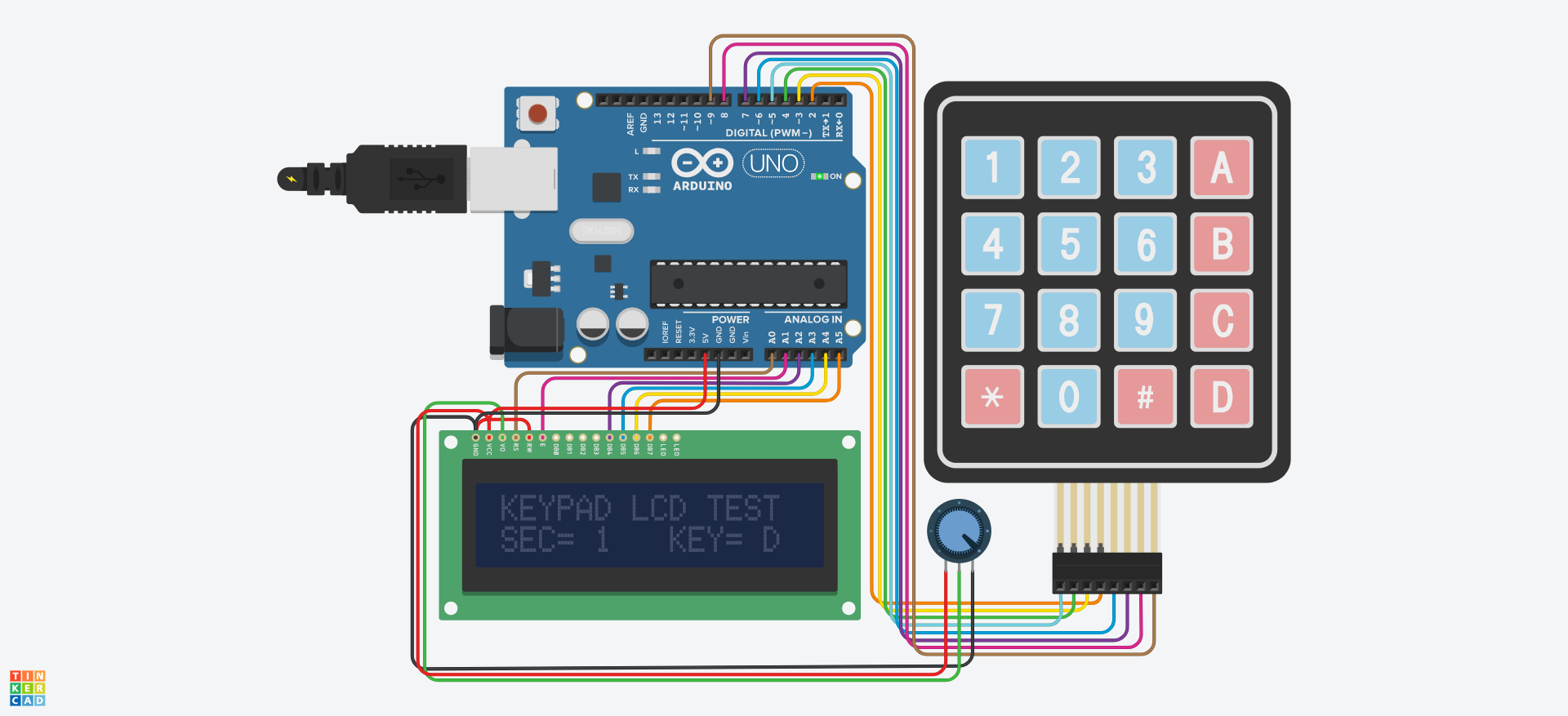 Arduino 16x2 LCD Display and 4x4 Matrix Keypad - Instructables