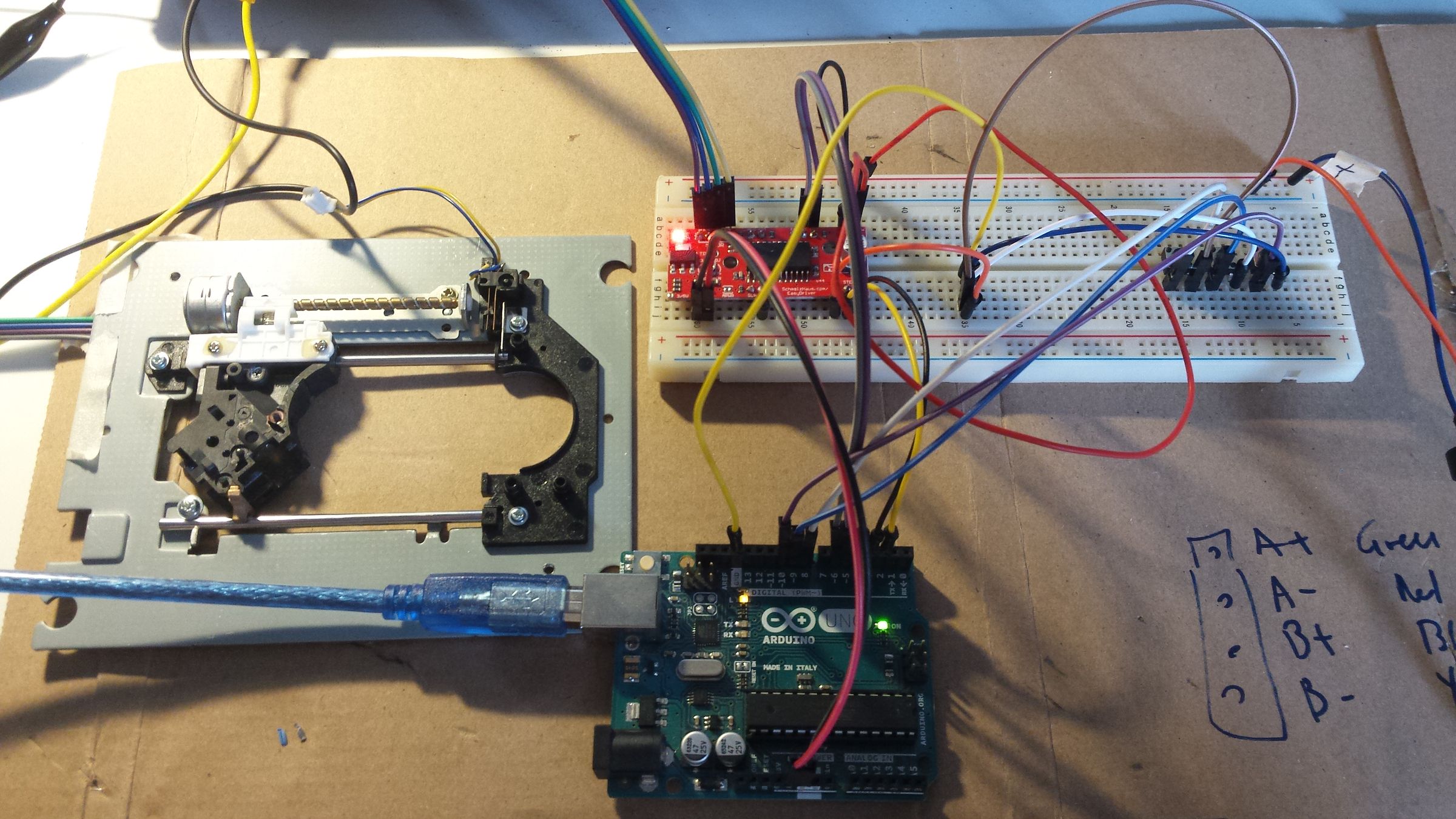 Tutorial to Use Easy Driver to Drive Stepper Motor by Using Three ...
