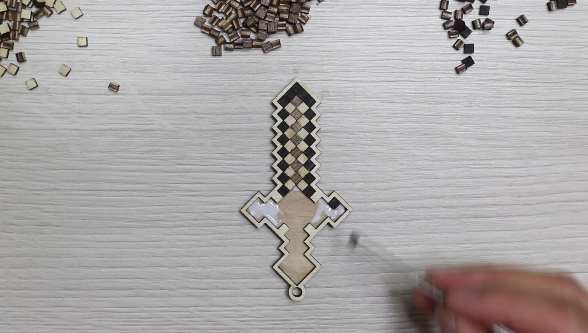 Minecraft Keychain Plywood Laser Cut : 4 Steps (with Pictures ...