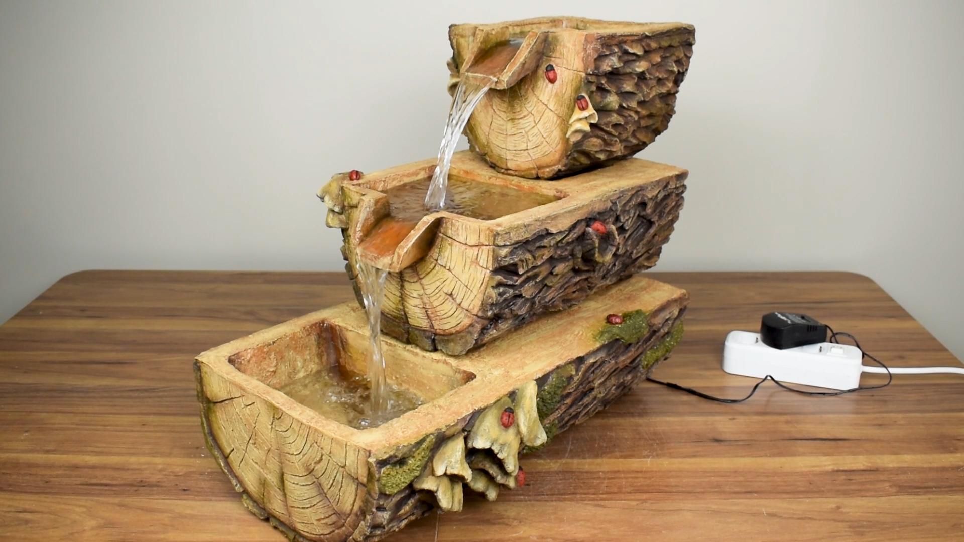 Concrete Tree Log Waterfall Fountain : 15 Steps (with Pictures ...