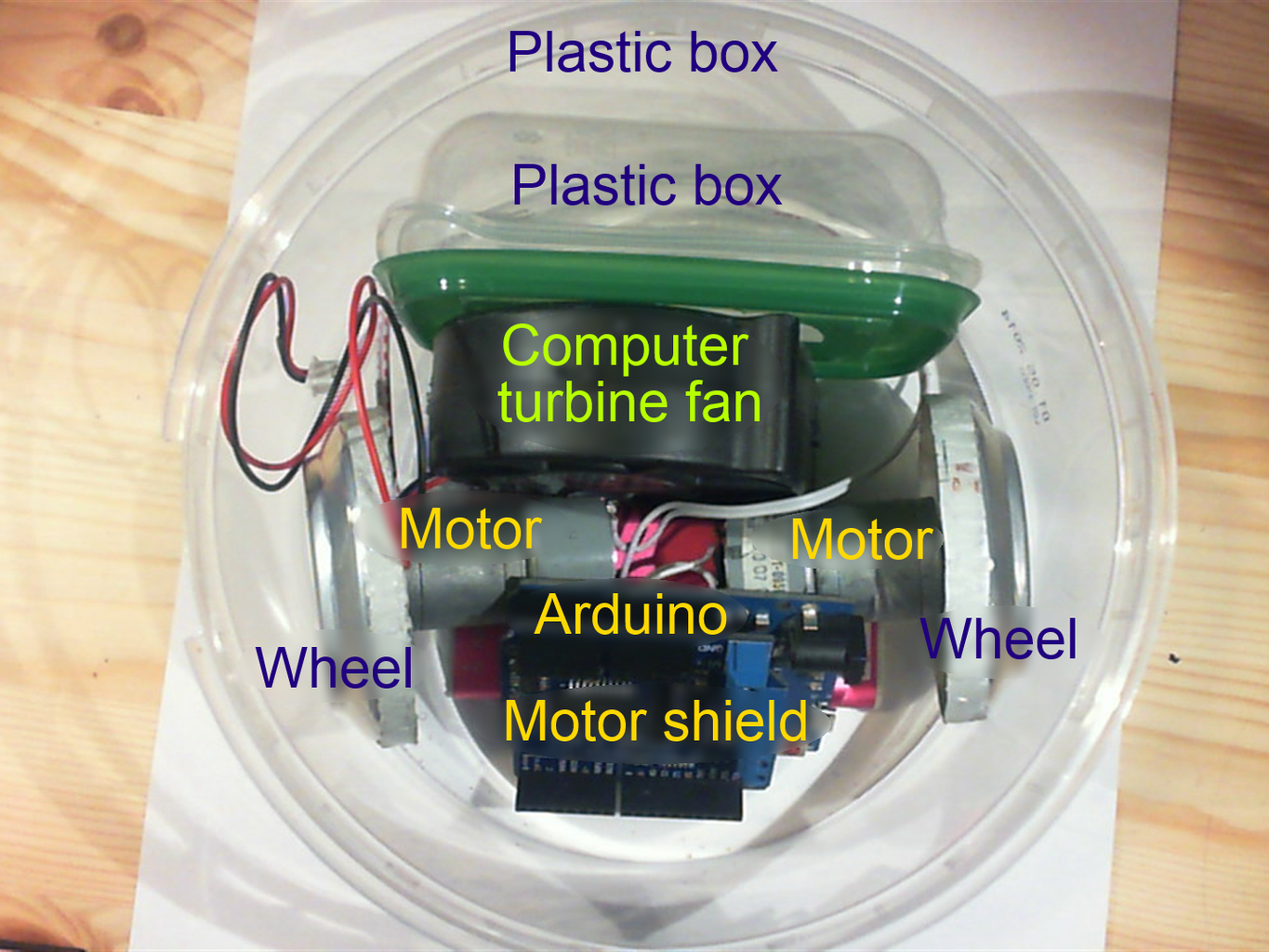Floor Vacuum Cleaner Robot Controlled By Arduino With Motor Shield