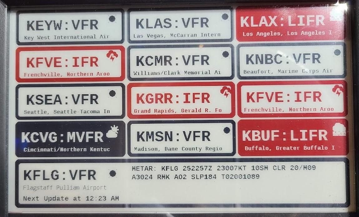 7x5 E-Paper METAR Display - Updated Again With Newest API : 4 Steps ...