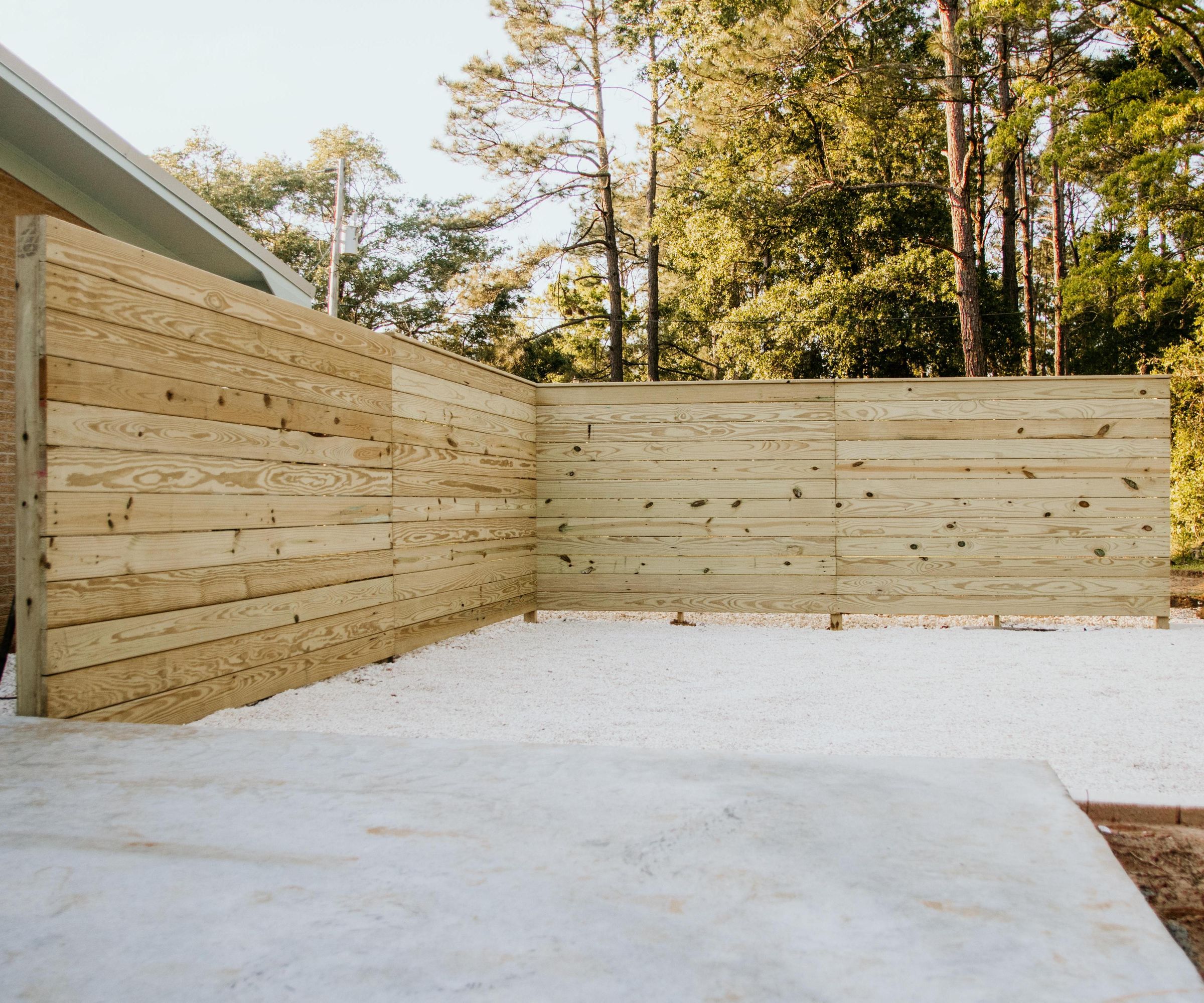 Horizontal Wood Fence Privacy Panels