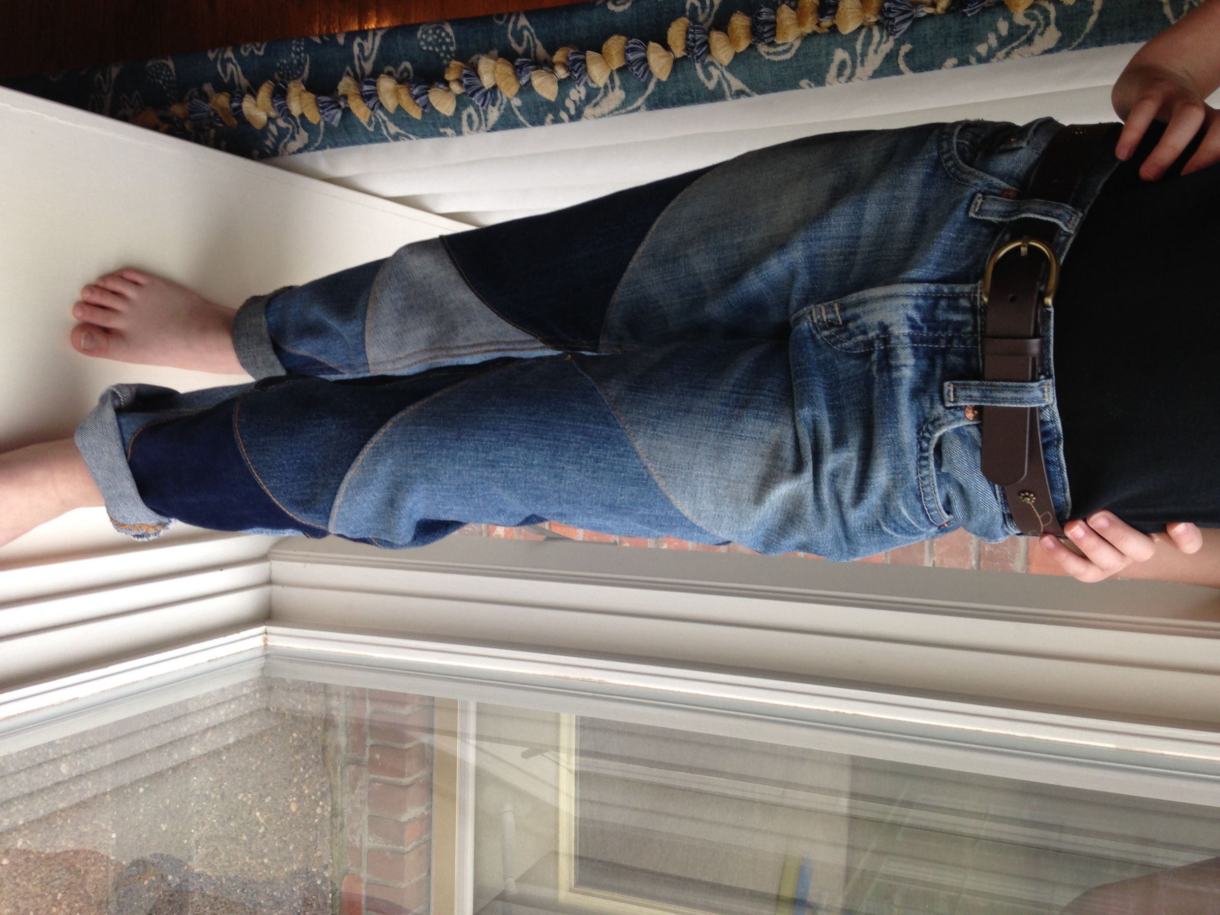 Designer Patchwork Jeans Remake : 8 Steps (with Pictures) - Instructables