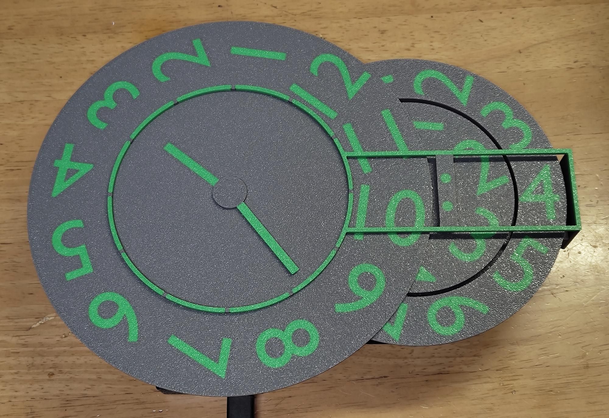 Hybrid Clock - Mechanical Fusion of Digital and Analog Clocks : 6 Steps ...