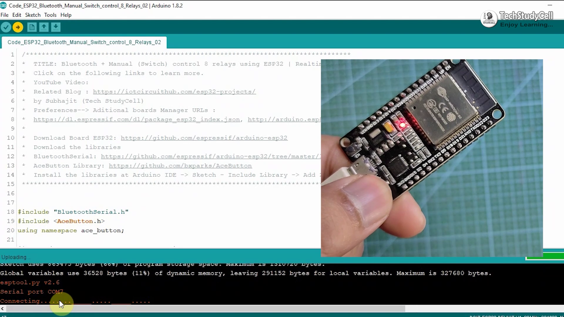 Esp32 Bluetooth Home Automation With Manual Switch 8 Steps