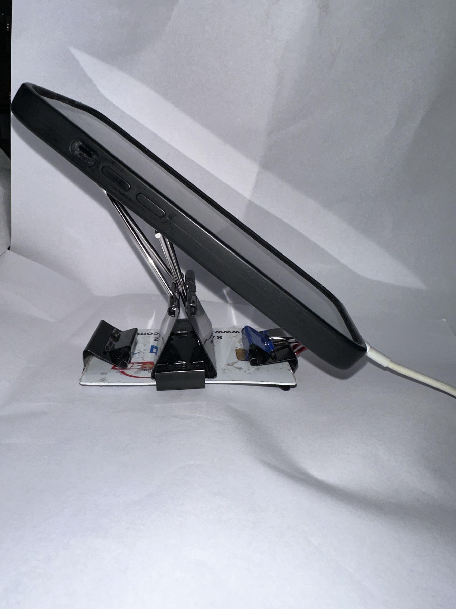 Adjusting Binder Clip and Base Stand for Small Smartphones or Small ...
