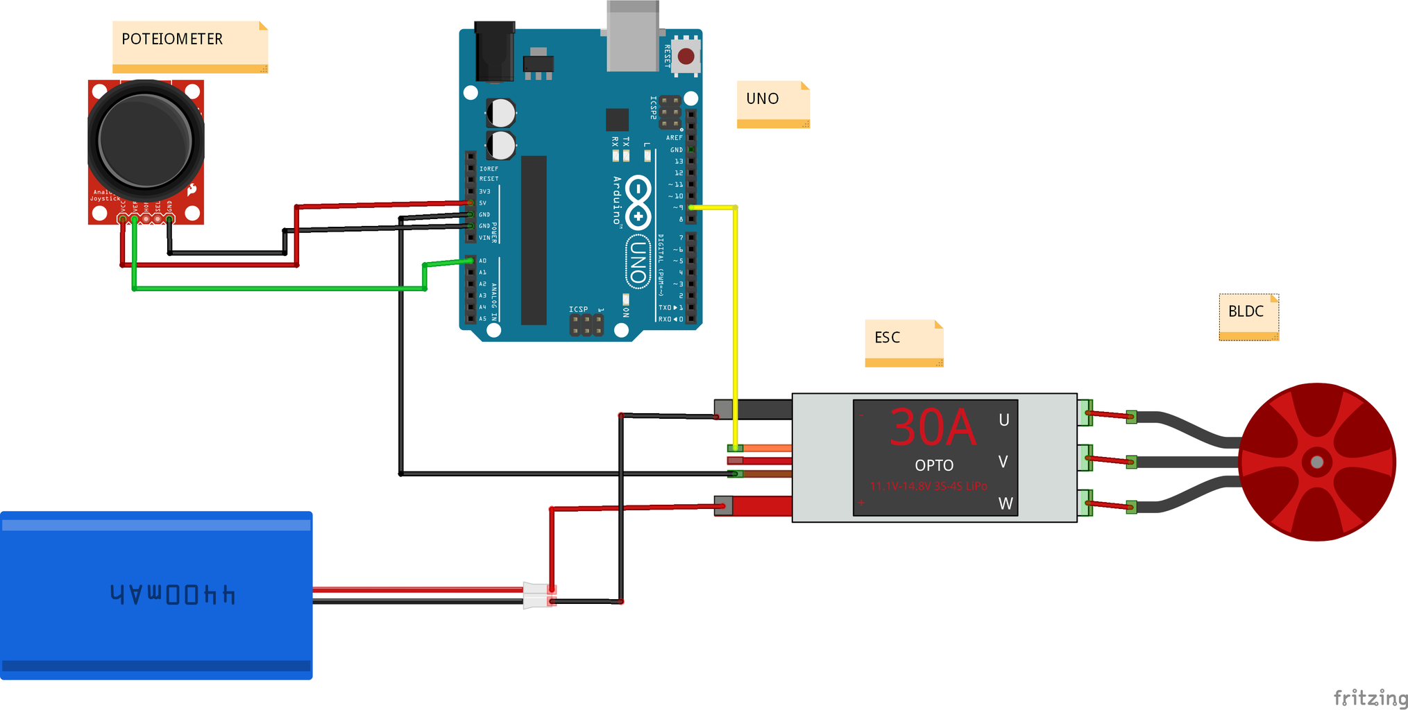 How To Control Bldc Motor With Arduino And Joystick 6 Steps Instructables