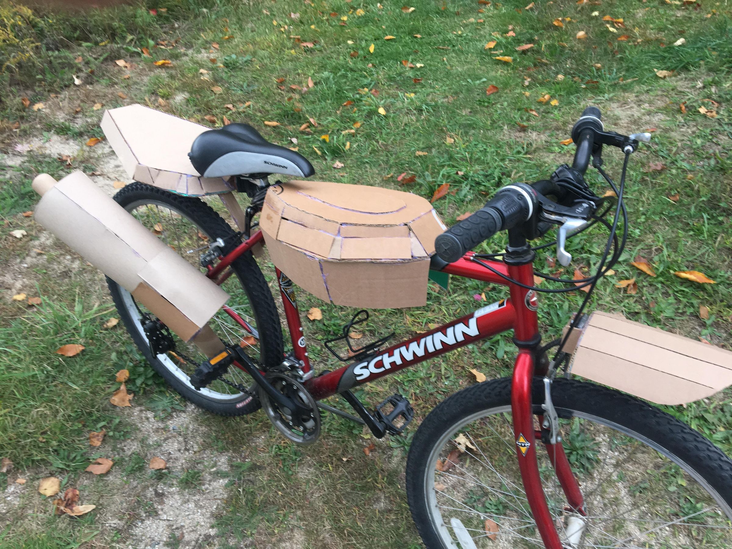 Convert Your Bike to a Cardboard Motorcycle : 5 Steps - Instructables