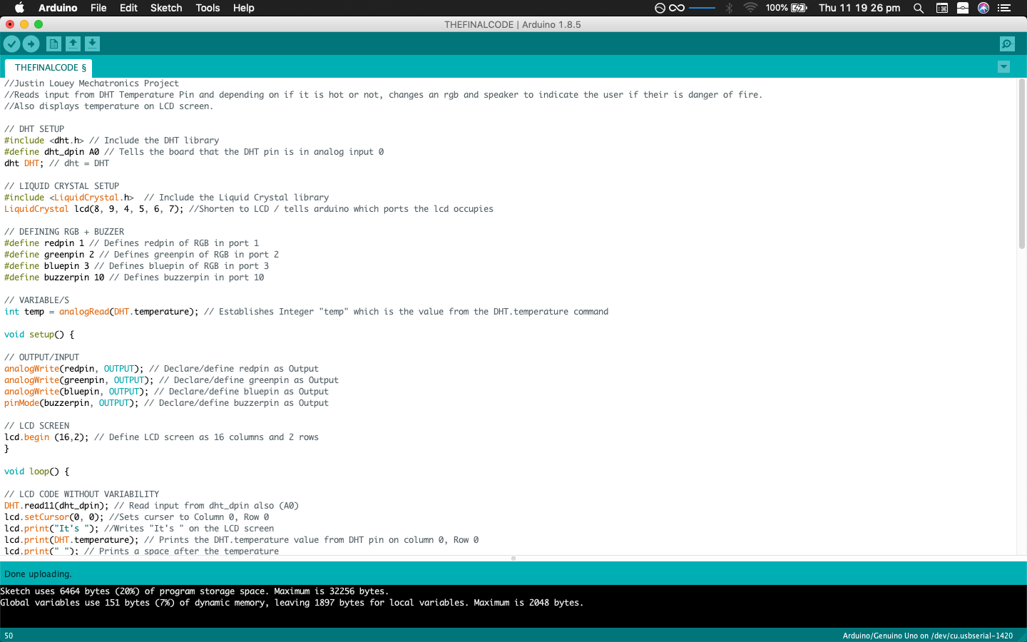Arduino LCD Fire Safety Warning System : 9 Steps - Instructables