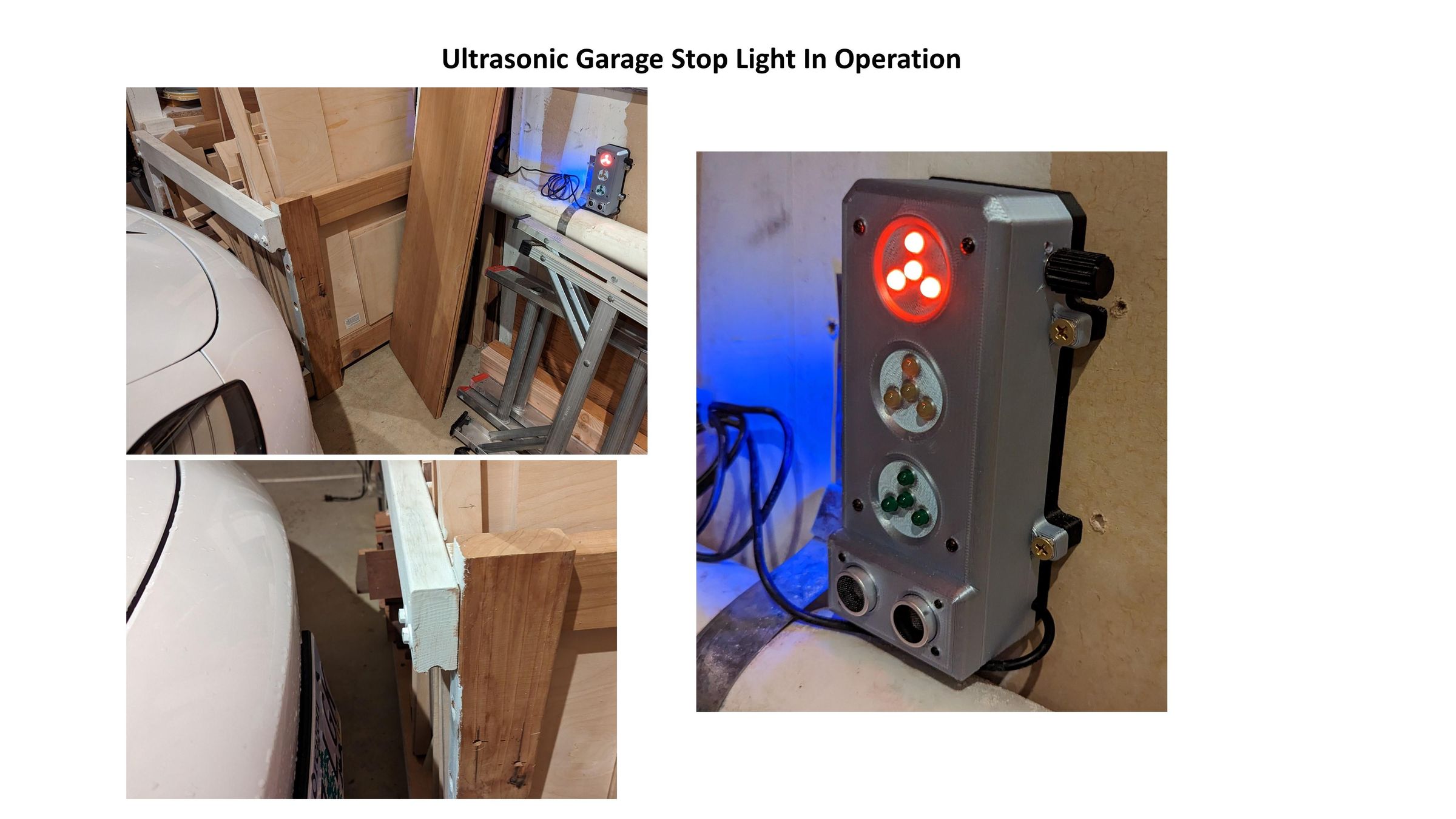 Ultrasonic Garage Parking Sensor LED Stop Light : 8 Steps (with ...