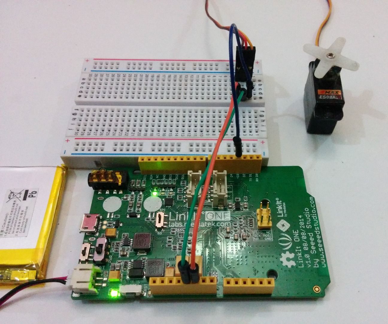 Getting Started With Linkit One Servo 5 Steps With Pictures Instructables 