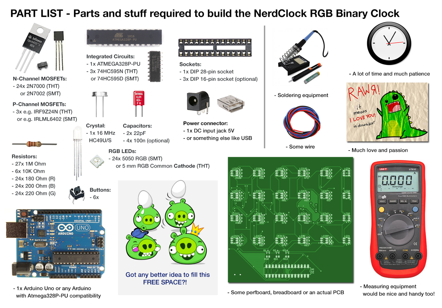 The NerdClock: an RGB Binary Clock [Arduino Software] : 9 Steps (with ...
