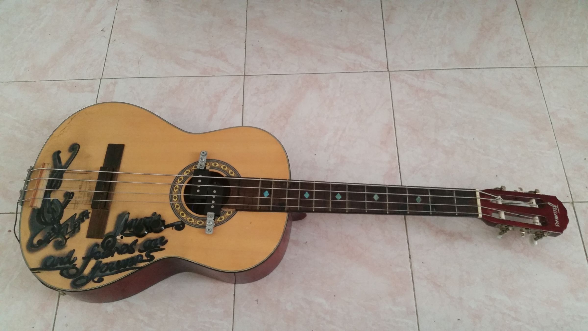 Acoustic Guitar to Electric Bass Guitar Conversion : 5 Steps ...