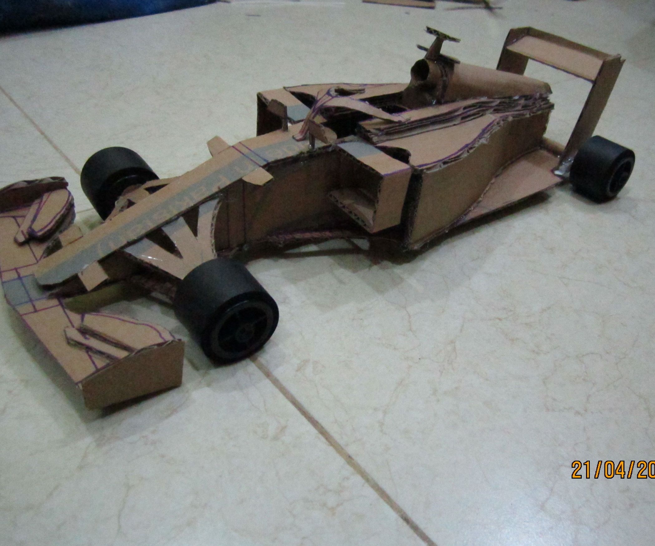 DIY Cardboard Formula 1 Car Model : 4 Steps - Instructables