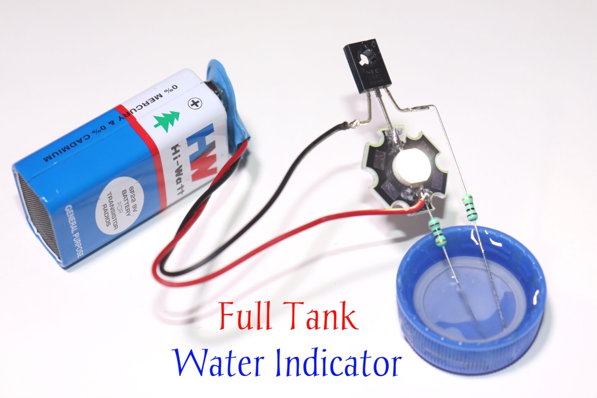 Full Tank Water Indicator Circuit Using D882 Transistor : 10 Steps ...