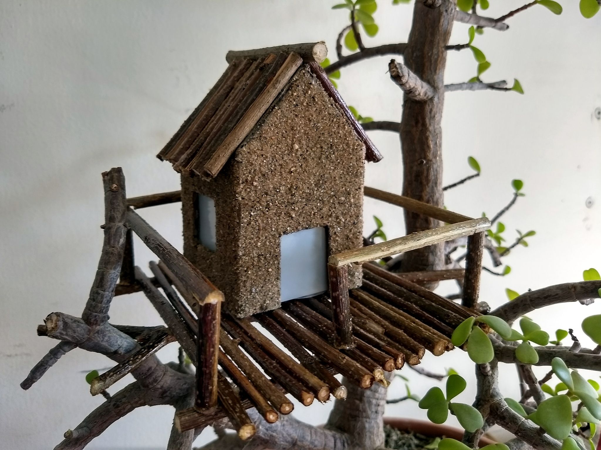 Bonsai Mini Lighted Rustic Tree House : 10 Steps (with Pictures ...