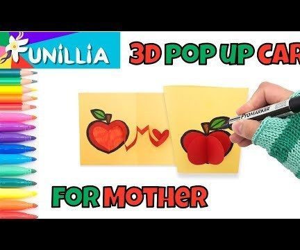 3D Pop Up Card for Mother | Helppo 3D-Äitienpäiväkortti : 9 Steps ...
