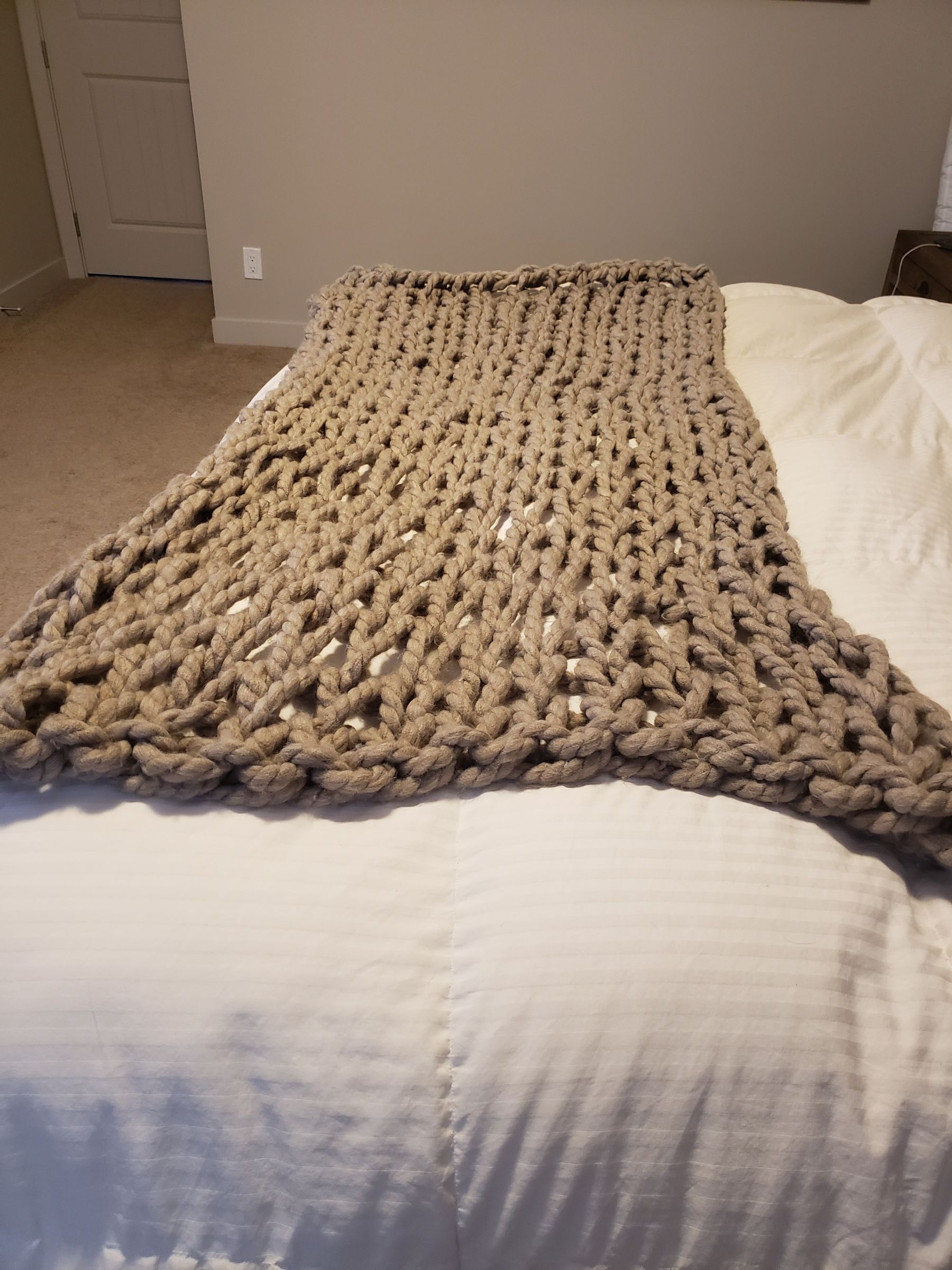 Easy Chunky Hand-Knitted Blanket in One Hour : 9 Steps (with Pictures ...