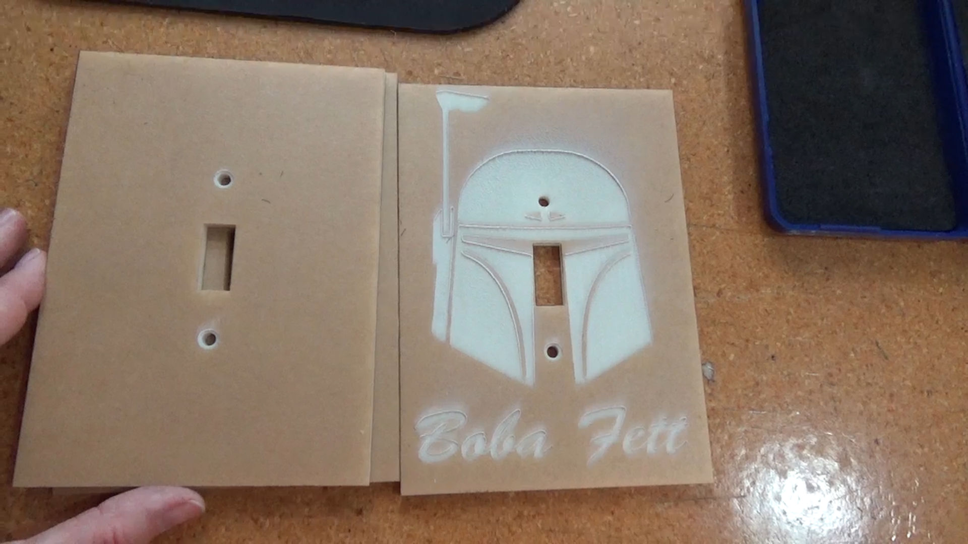 How to Laser Cut and Engrave a Star Wars Light Switch Plate : 7 Steps ...