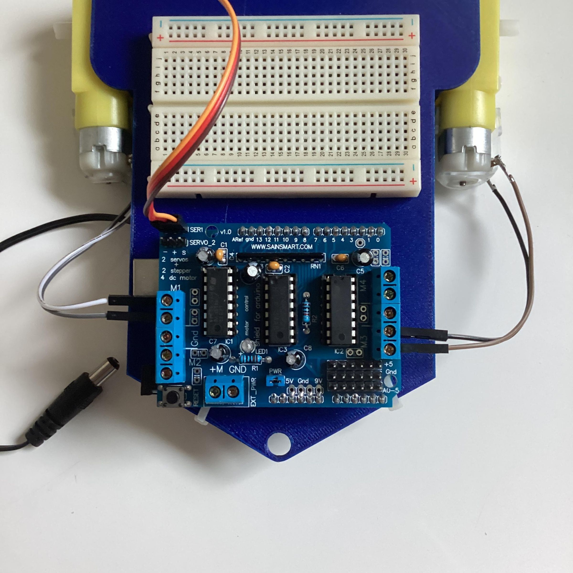 Arduino Ground Rover With Adafruit Motor Shield V1 and Servo Sonar ...