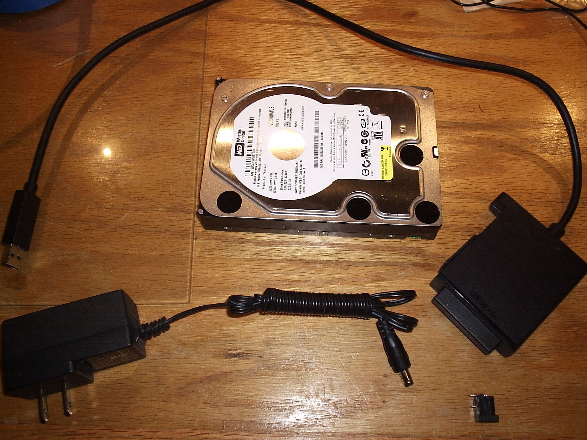 SATA to USB Adapter Using Xbox Data Transfer Cable : 7 Steps ...