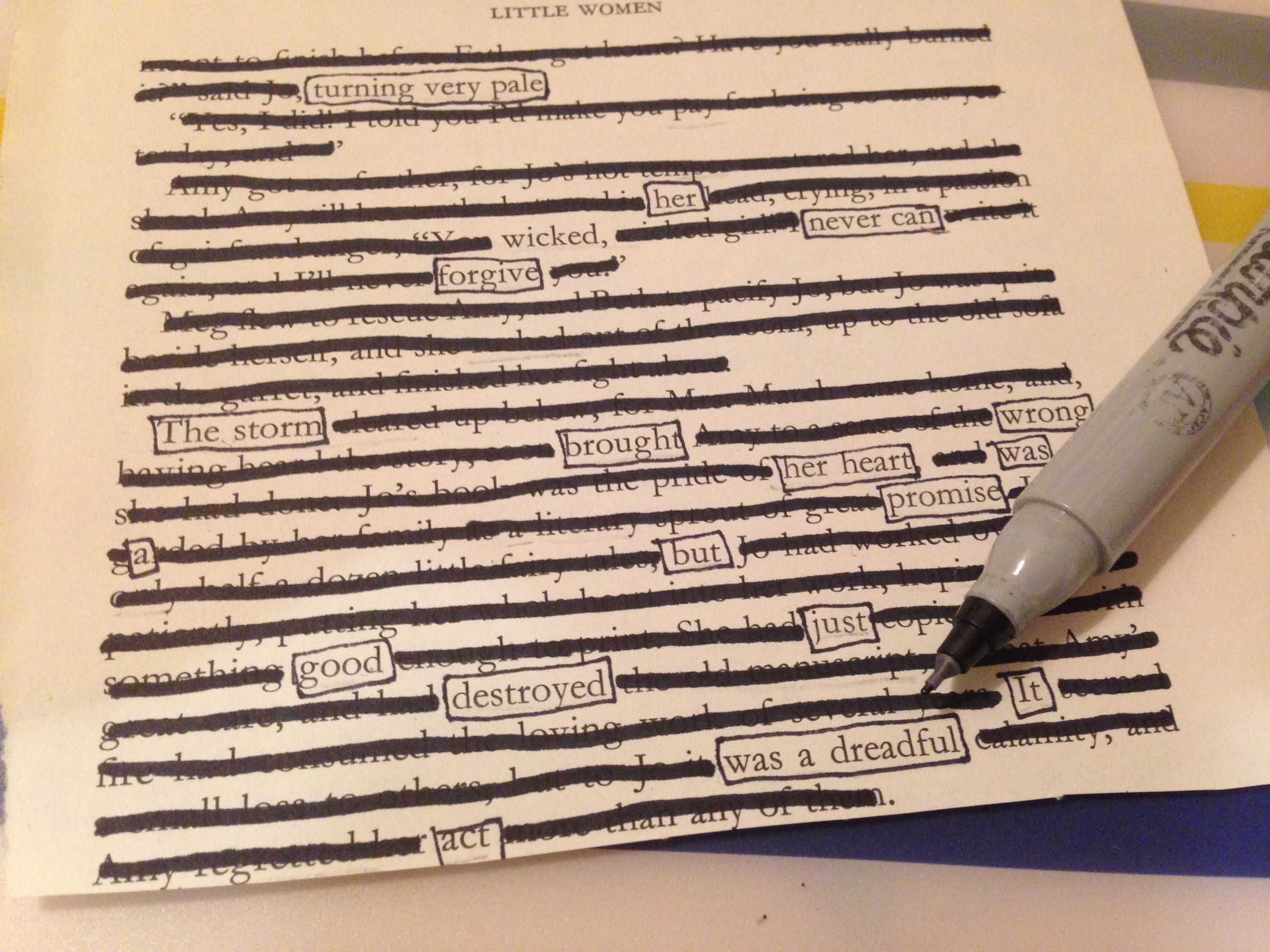 Blackout Poetry 101 : 4 Steps (with Pictures) - Instructables