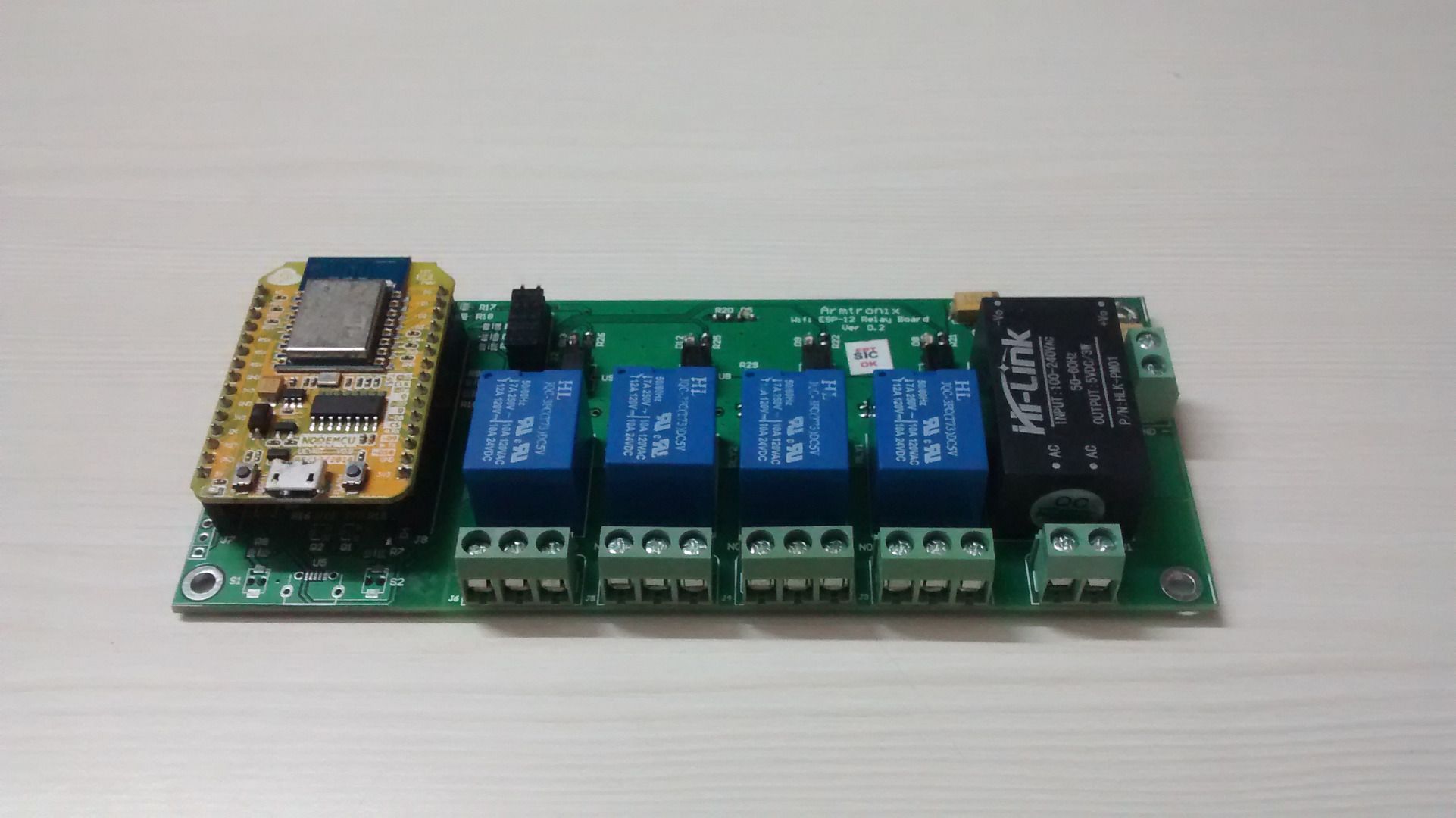 Arduino NodeMCU ESP8266 Based WIFI Smart Strip 4 Relay Switch Board ...