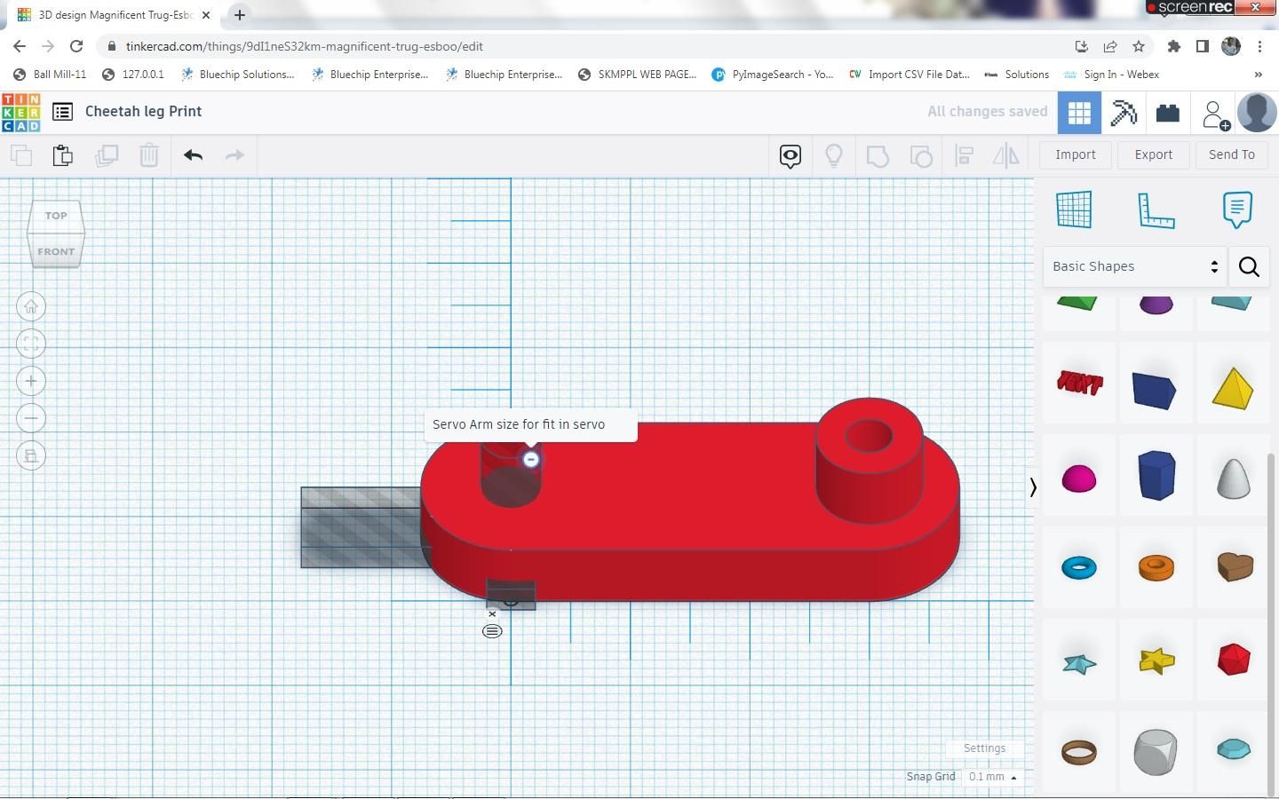 Baby Cheetah Walking Robot in Tinkercad : 21 Steps (with Pictures ...