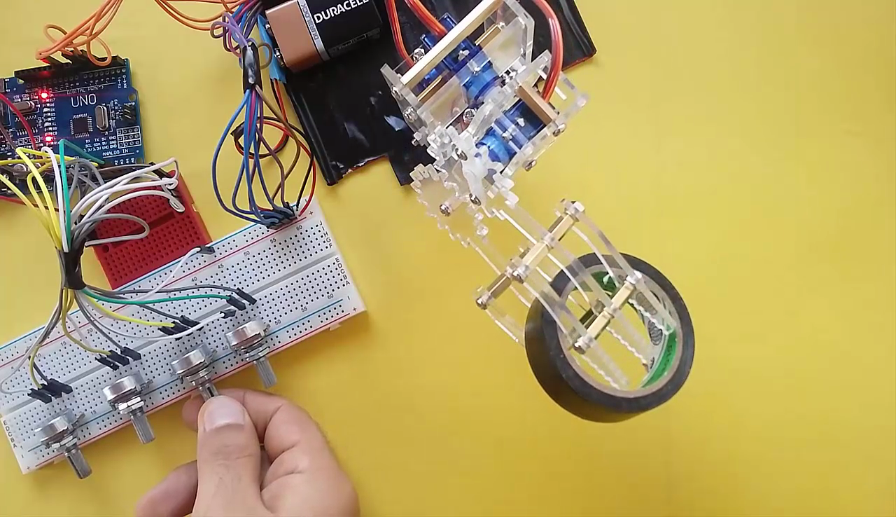 Arduino - Robotic Arm Control With a Potentiometer : 4 Steps (with ...