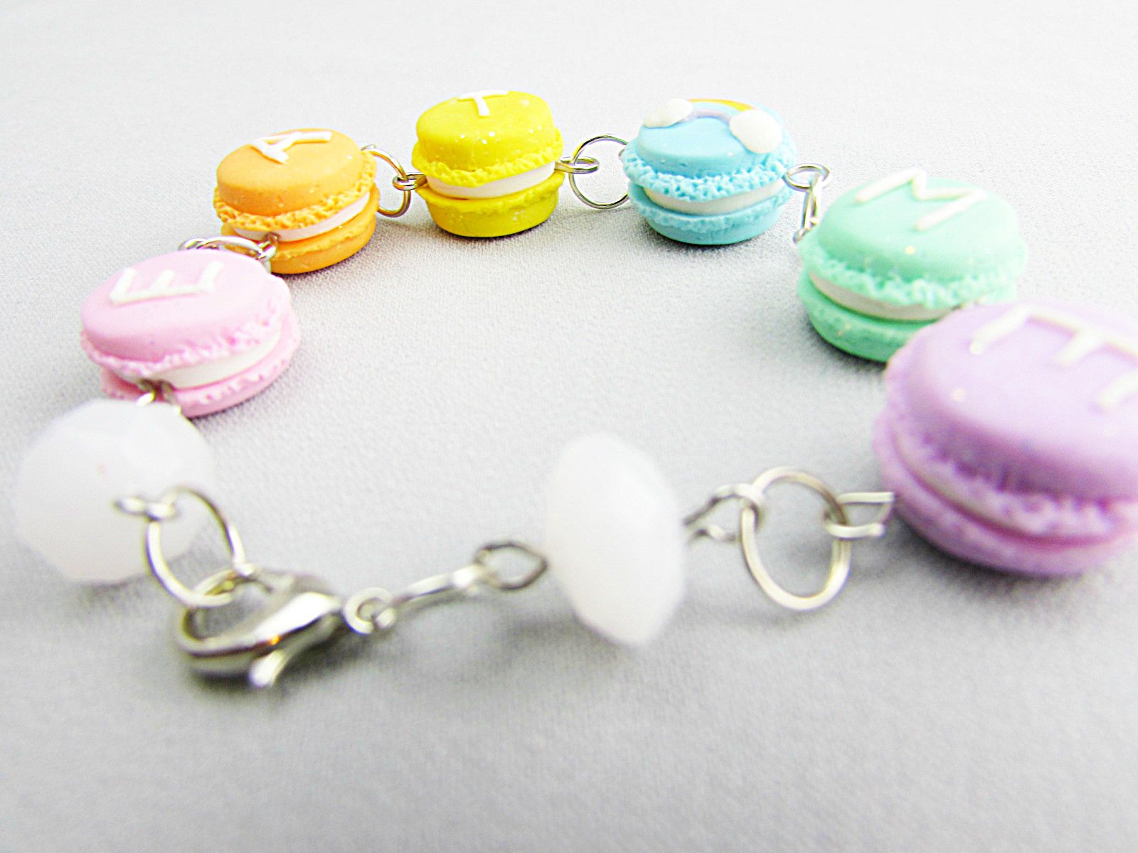 Rainbow Pastel Macaron Polymer Clay Bracelet : 3 Steps (with Pictures ...