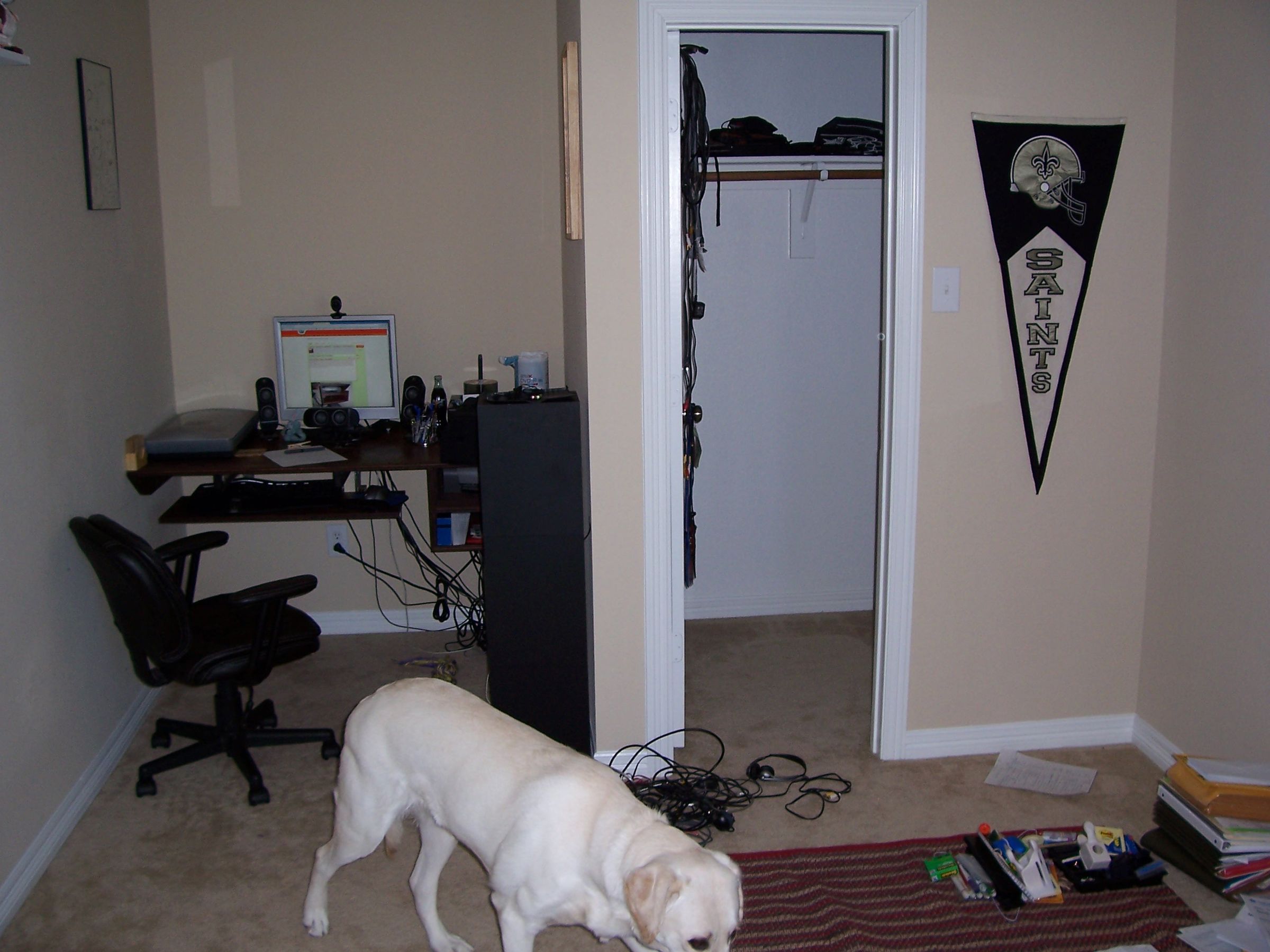 Floating Computer Desk Workstation (with Hidden Printer Area and ...