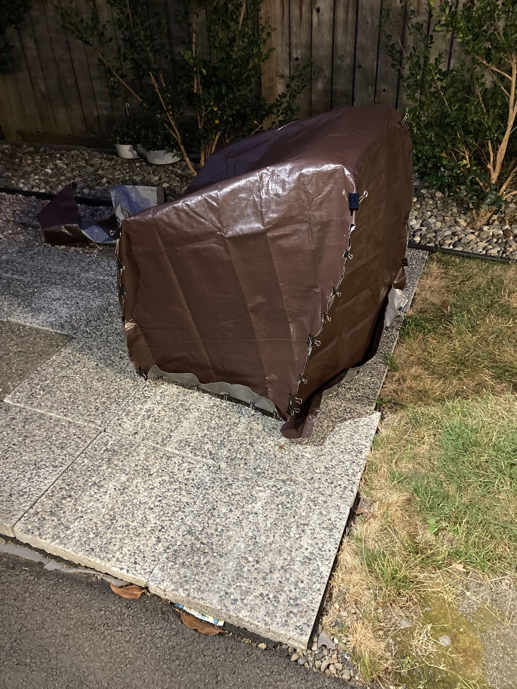 Tarp Outdoor Patio Furniture Cover- With Fused Tarp Seams by Melting ...