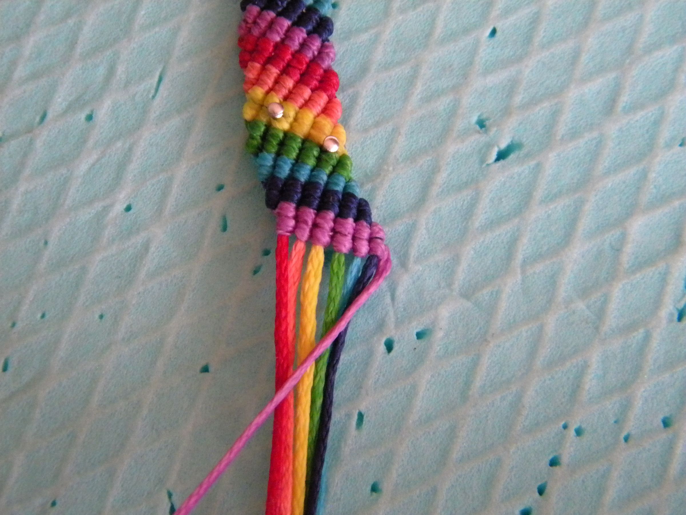 Rainbow Macrame Bracelet : 5 Steps (with Pictures) - Instructables