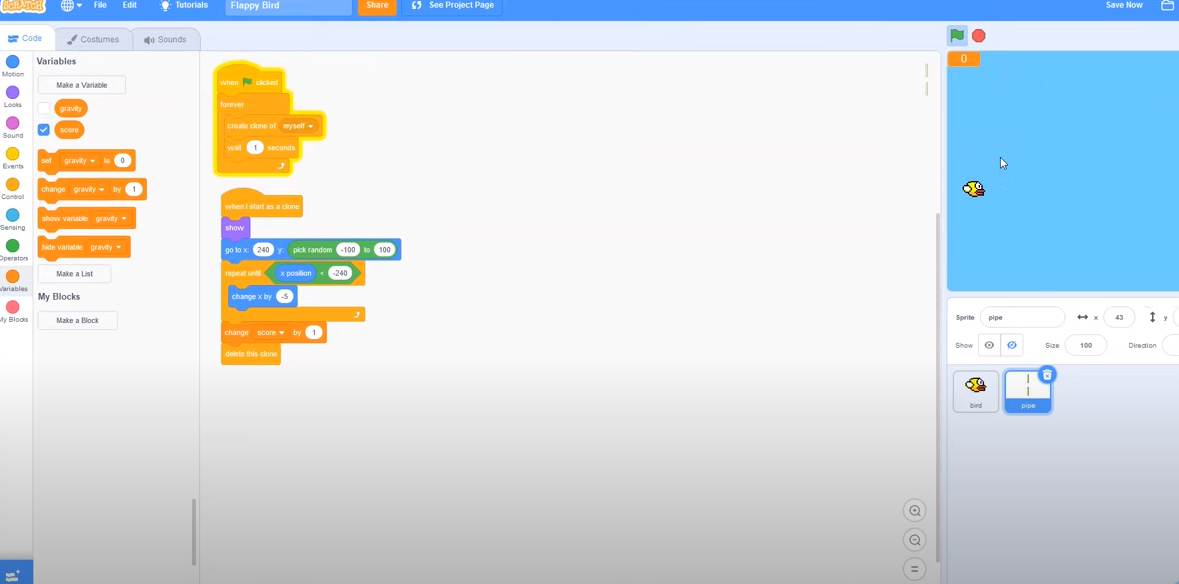 How to Make Flappy Bird in Scratch : 8 Steps - Instructables