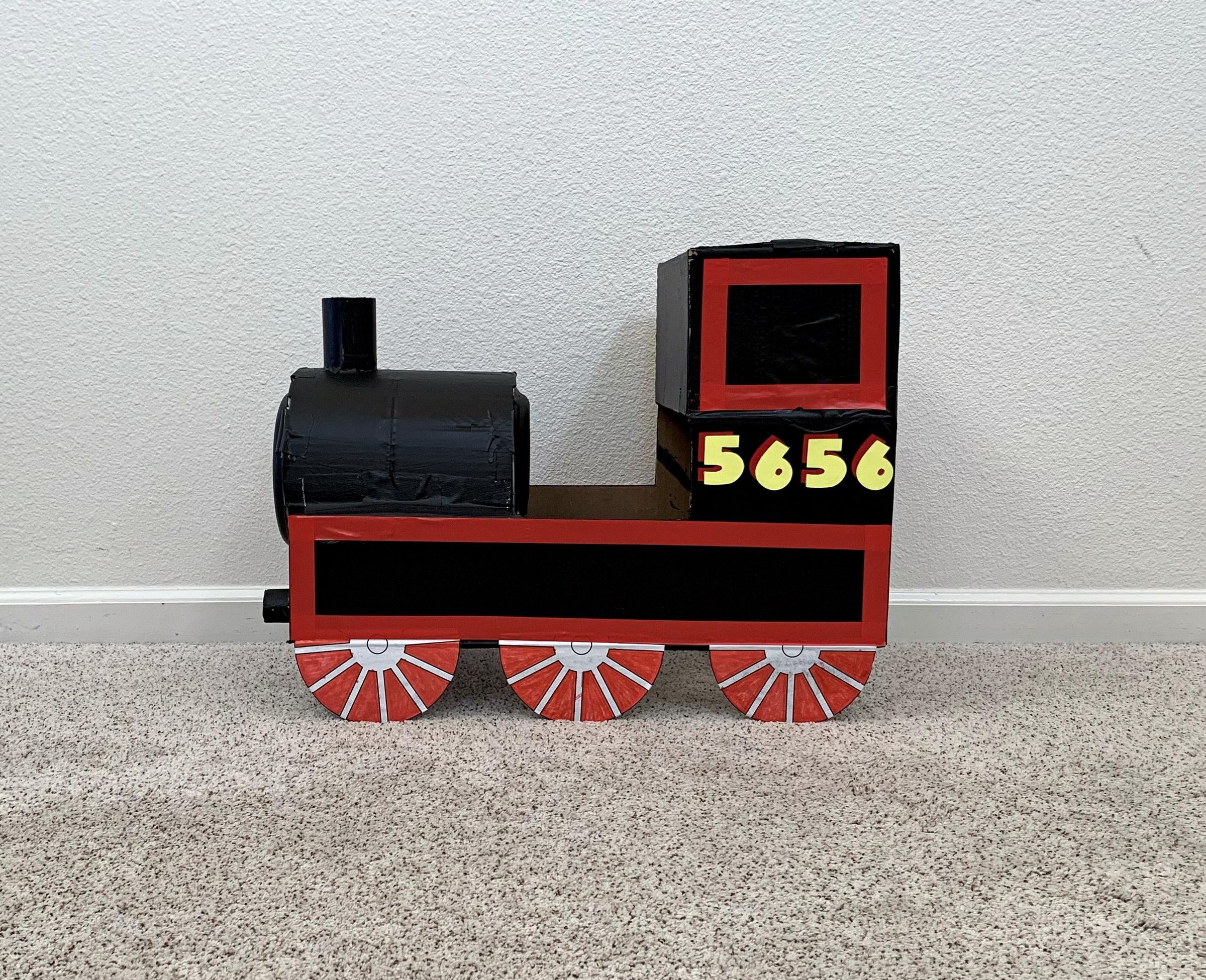 DIY Cardboard Train Engine Halloween Costume : 7 Steps (with Pictures ...