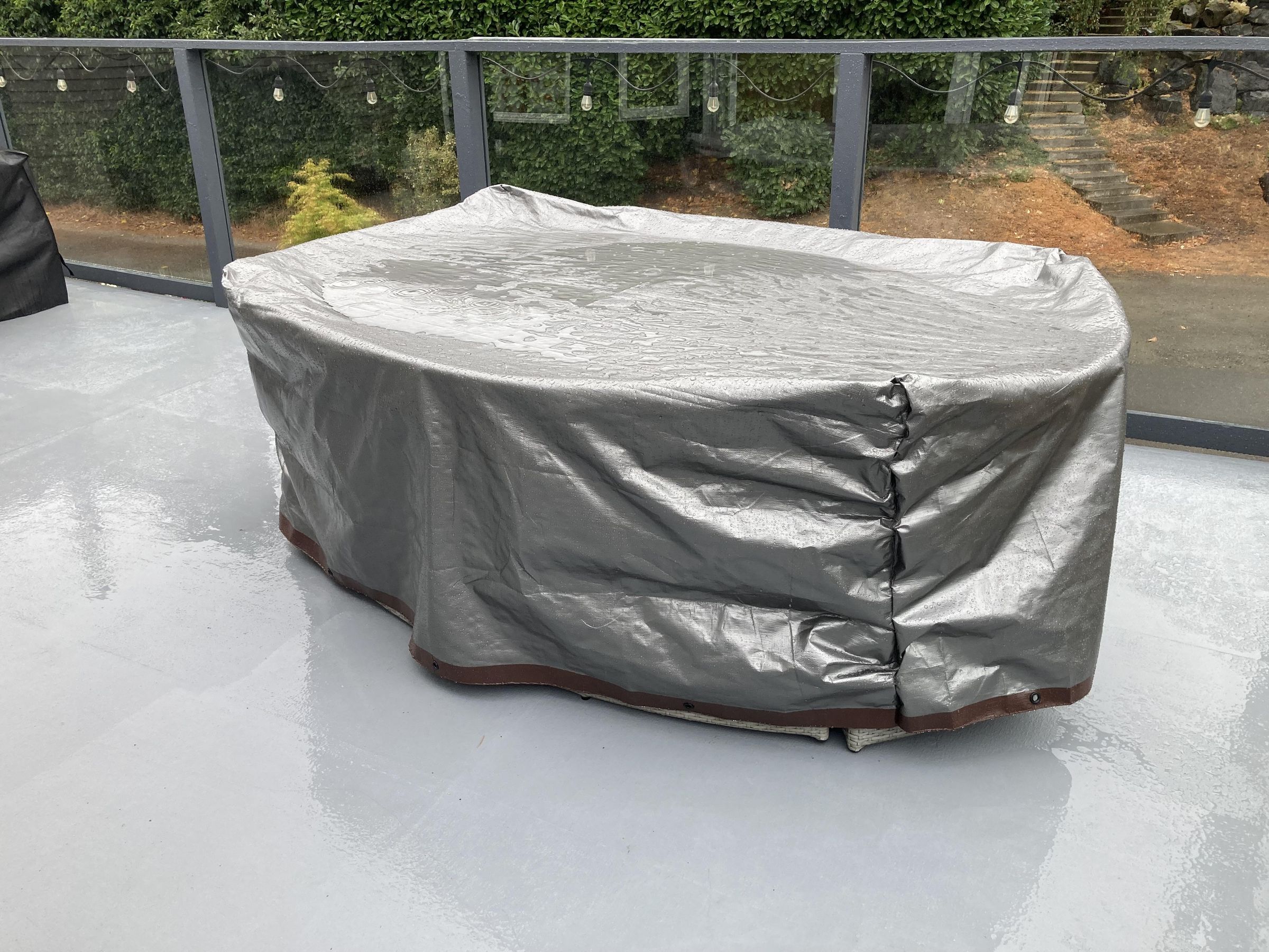 Tarp Outdoor Patio Furniture Cover- With Fused Tarp Seams by Melting ...