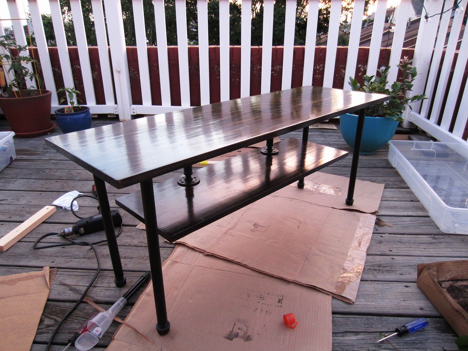 Industrial Style 2-tier Coffee Table W/iron Piping : 12 Steps (with ...