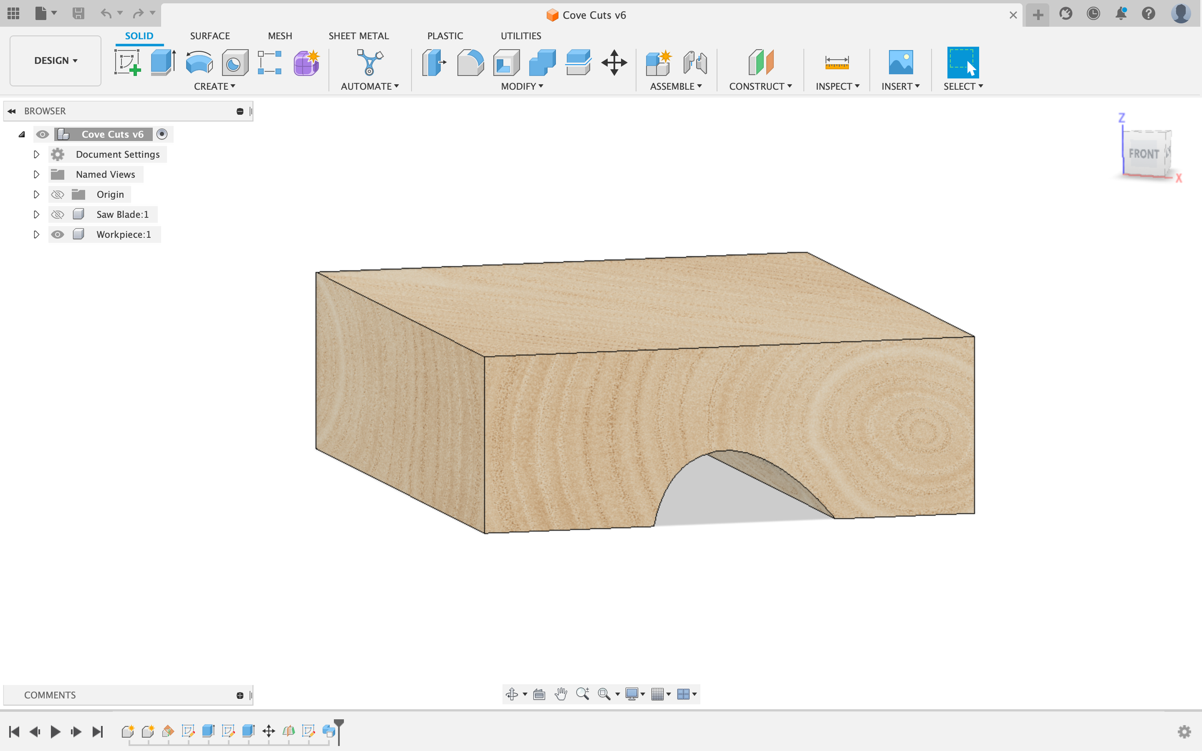 Cutting Coves on a Table Saw - a Fusion 360 Virtual Project : 3 Steps ...