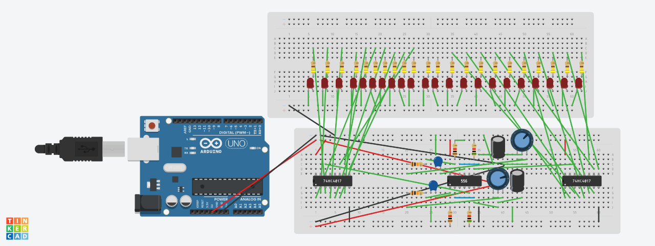 556 Time Provides Clock Input to 2 Decade Counters Which Will Drive 20 ...