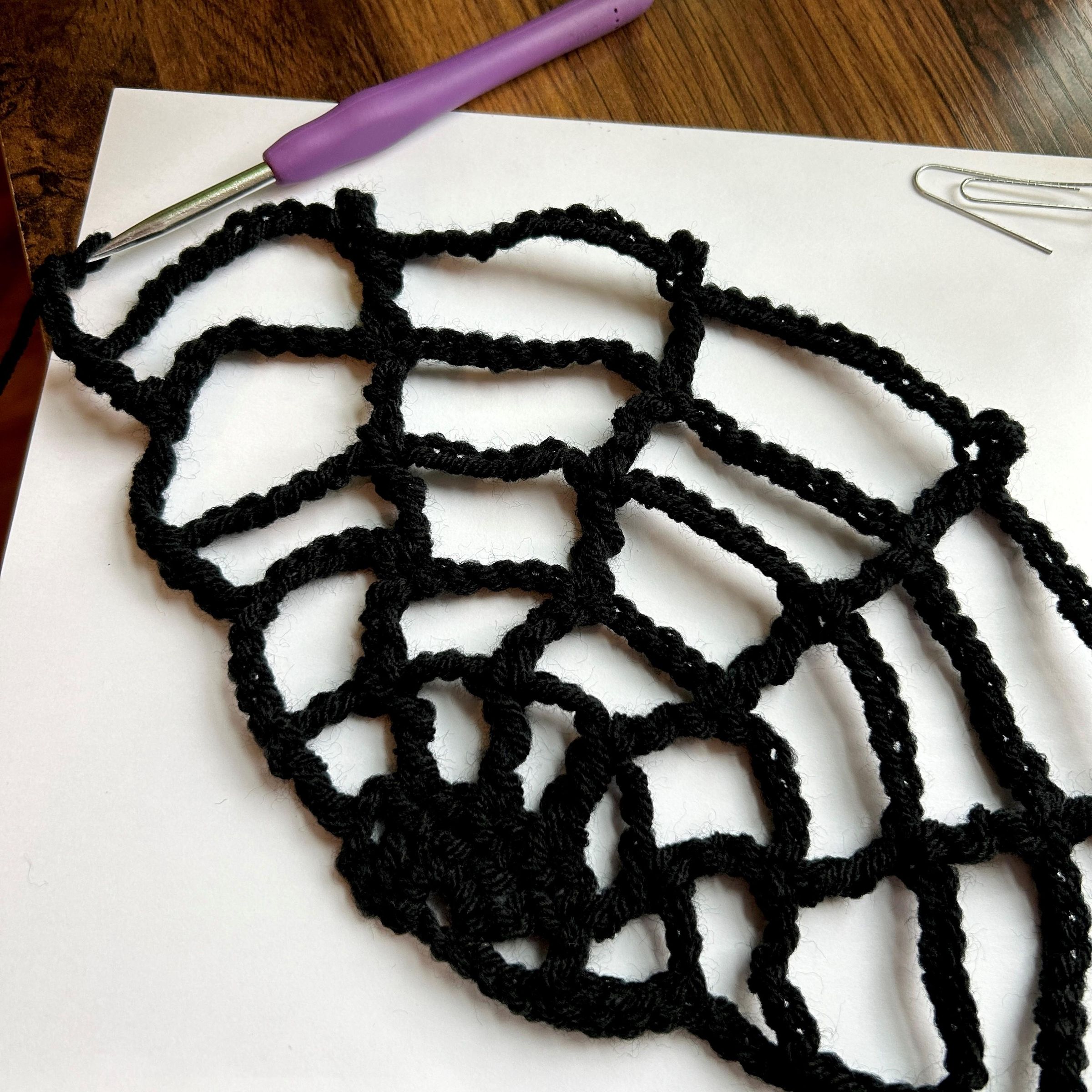 Spooky Crocheted Spider Web Garland : 10 Steps (with Pictures ...