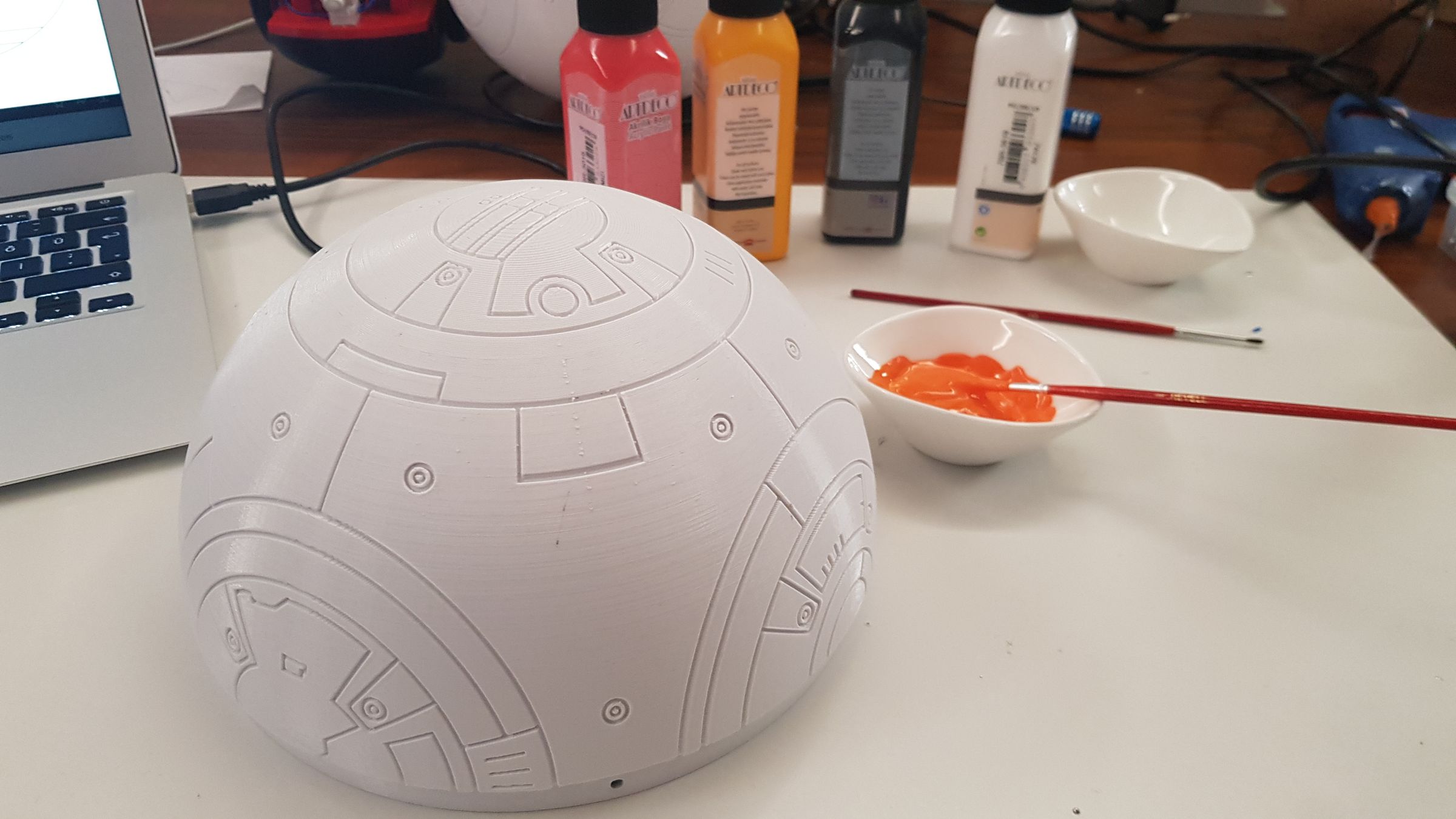 DIY BB8 - Fully 3D Printed - 20cm Diameter First Prototype of Real Size ...