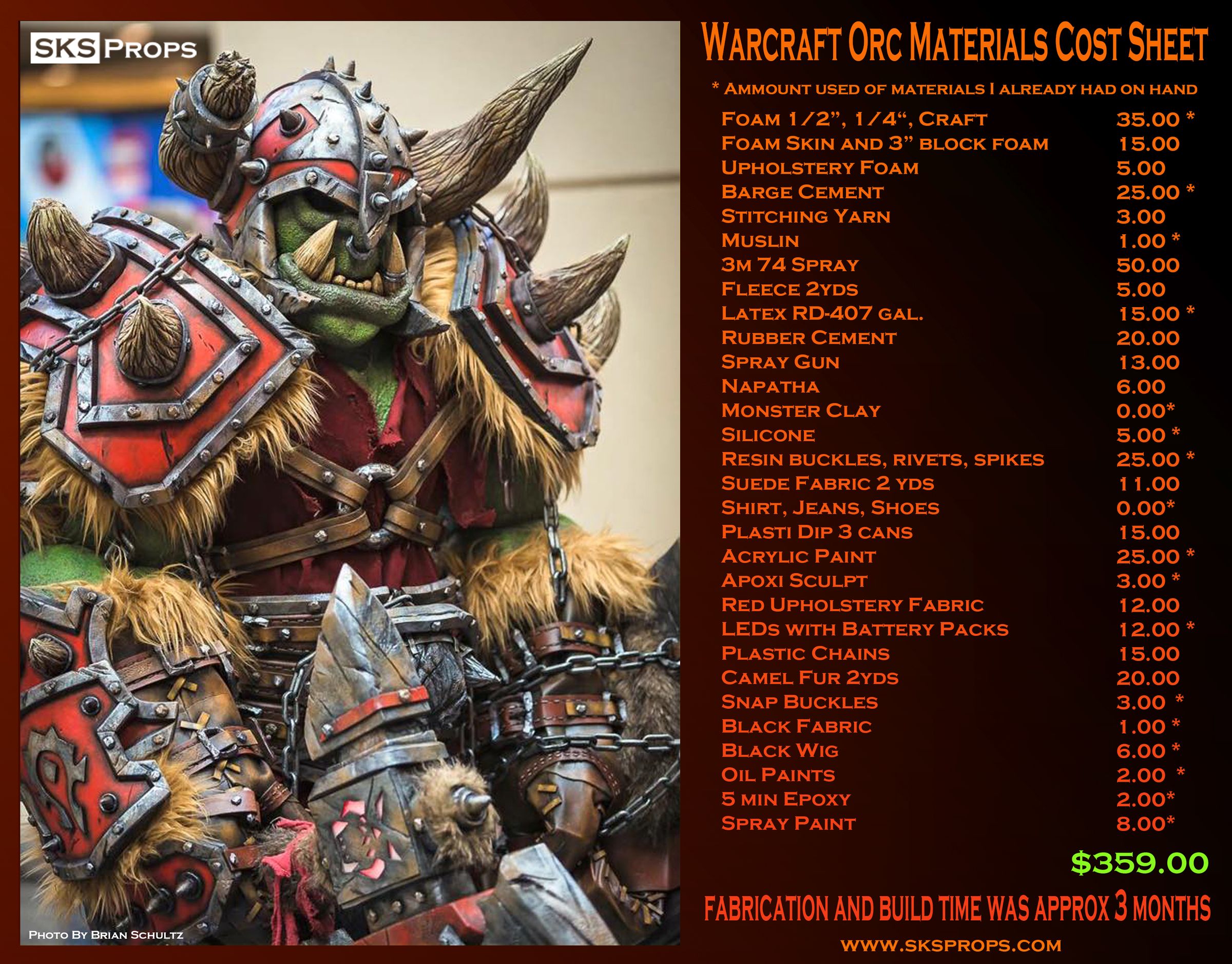 WarCraft Orc Full Scale Cosplay Costume : 37 Steps (with Pictures ...