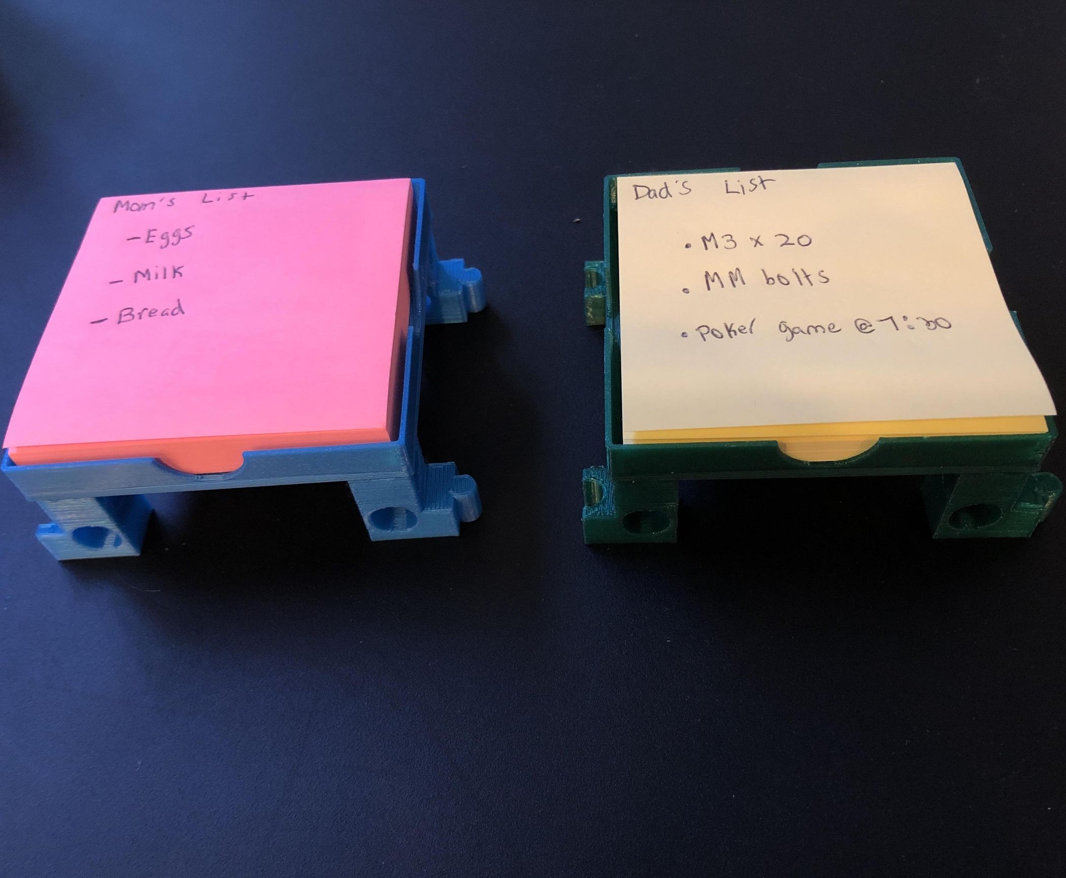 3D Sticky Notes Holder Using Tinkercad Codeblocks : 14 Steps (with ...
