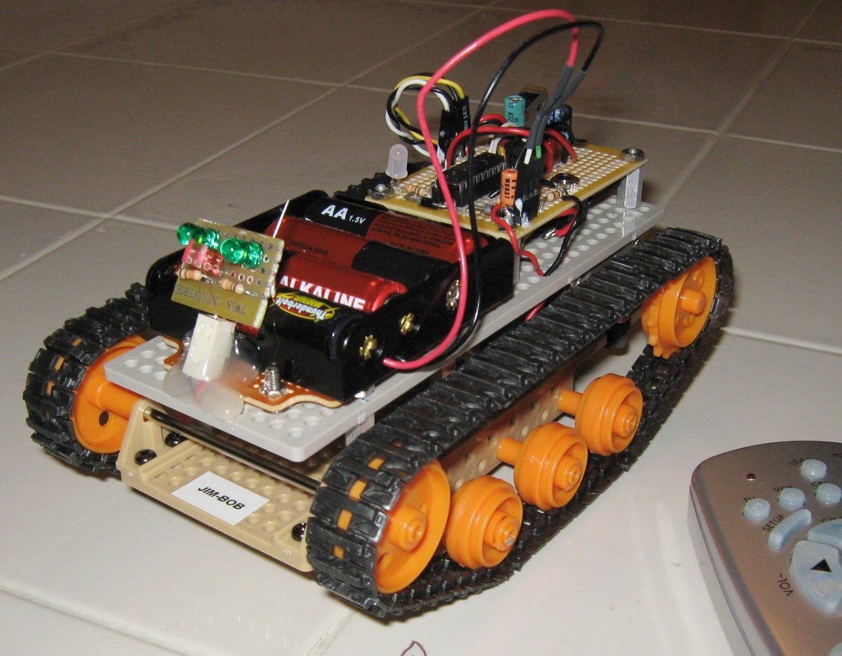 IR Remote Controlled Tracked Robot : 10 Steps - Instructables
